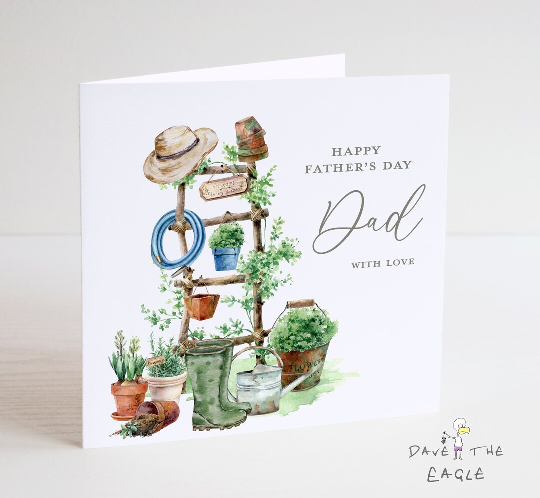 Father's Day Card - Dad's Garden - Plants Flowers - Etsy