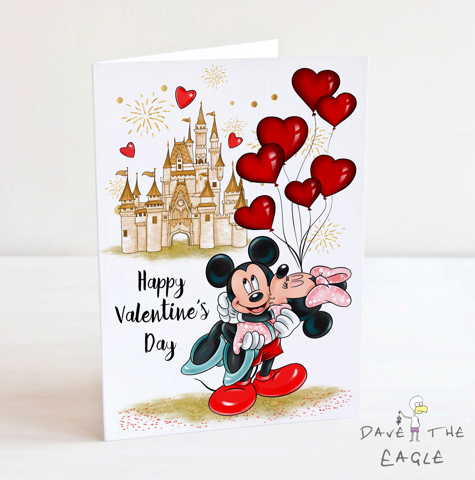 Mickey Mouse Valentine Cards Mickey Mouse" Crystal Art A6 Stamping Set