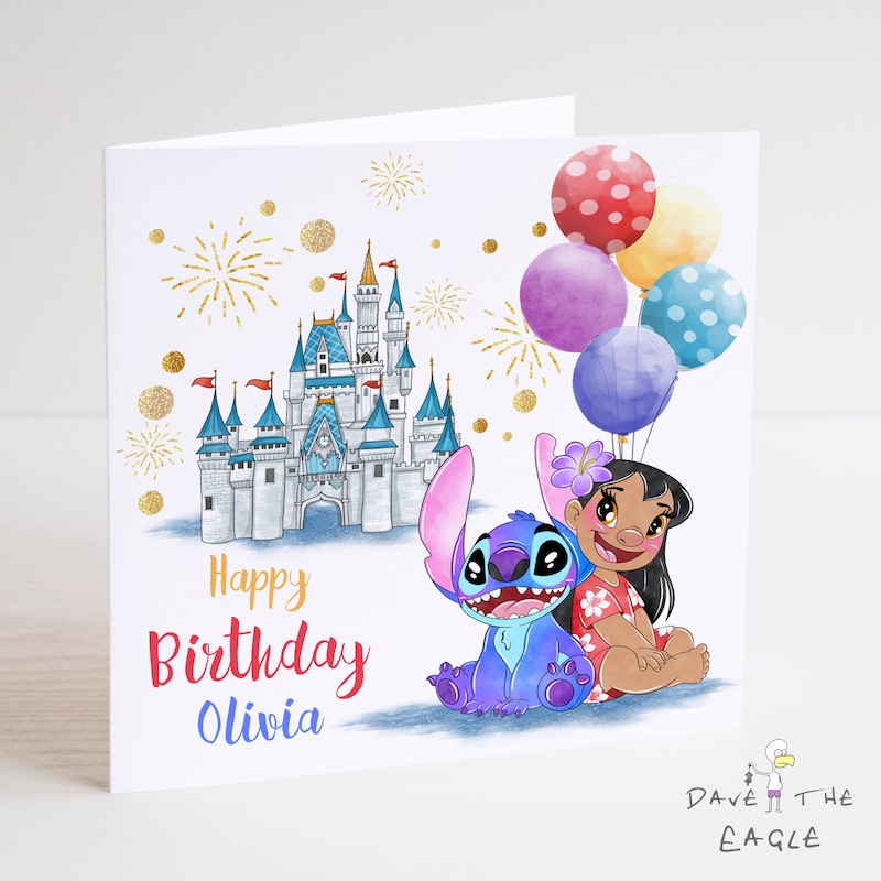 Lilo and Stitch Birthday Card - Etsy