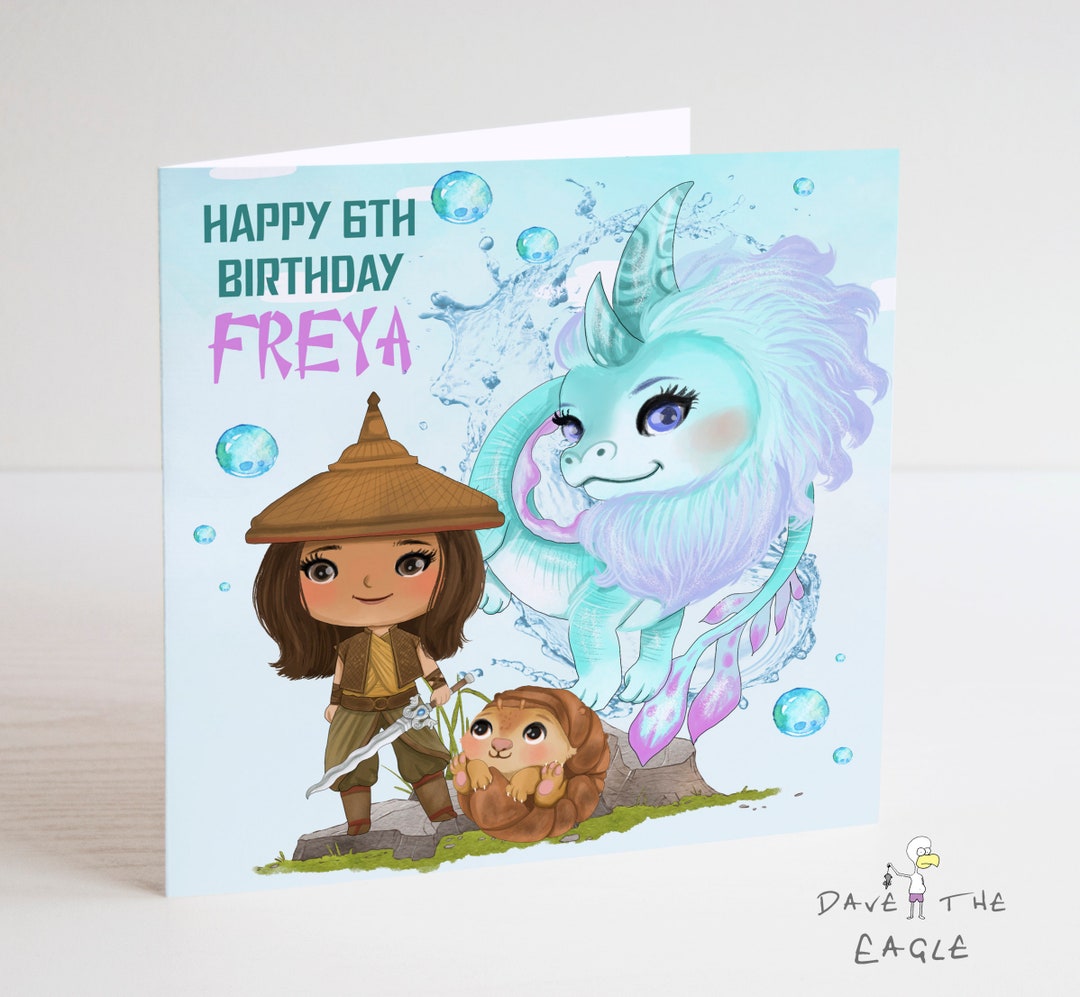 Dragon Birthday Card - Raya, Susi & Tuk Tuk - Etsy