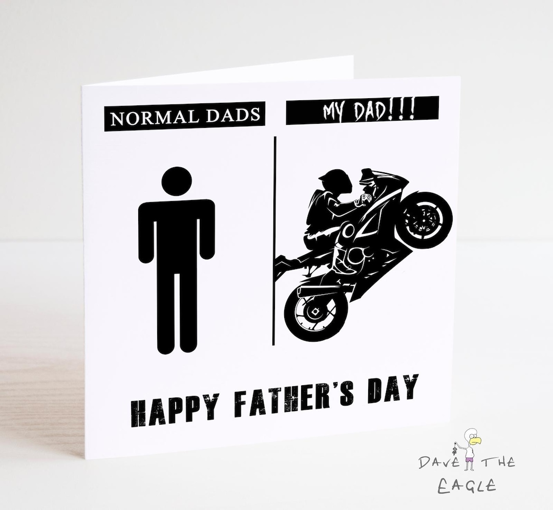 Biker Father’s Day Card - Motorbikes Dad Daddy - Etsy