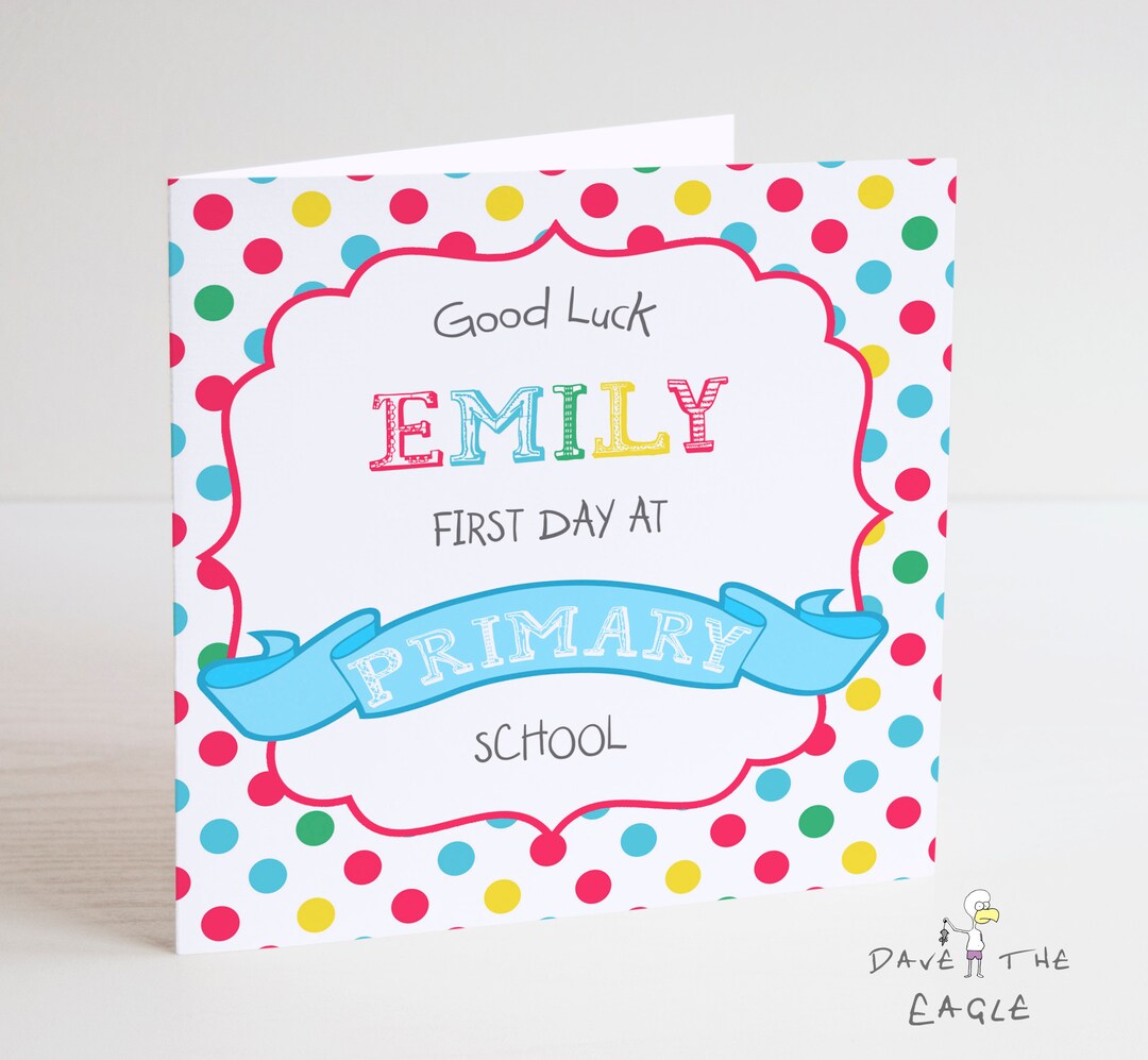First Day at Primary School Card - Boys and Girls - Personalised - Etsy