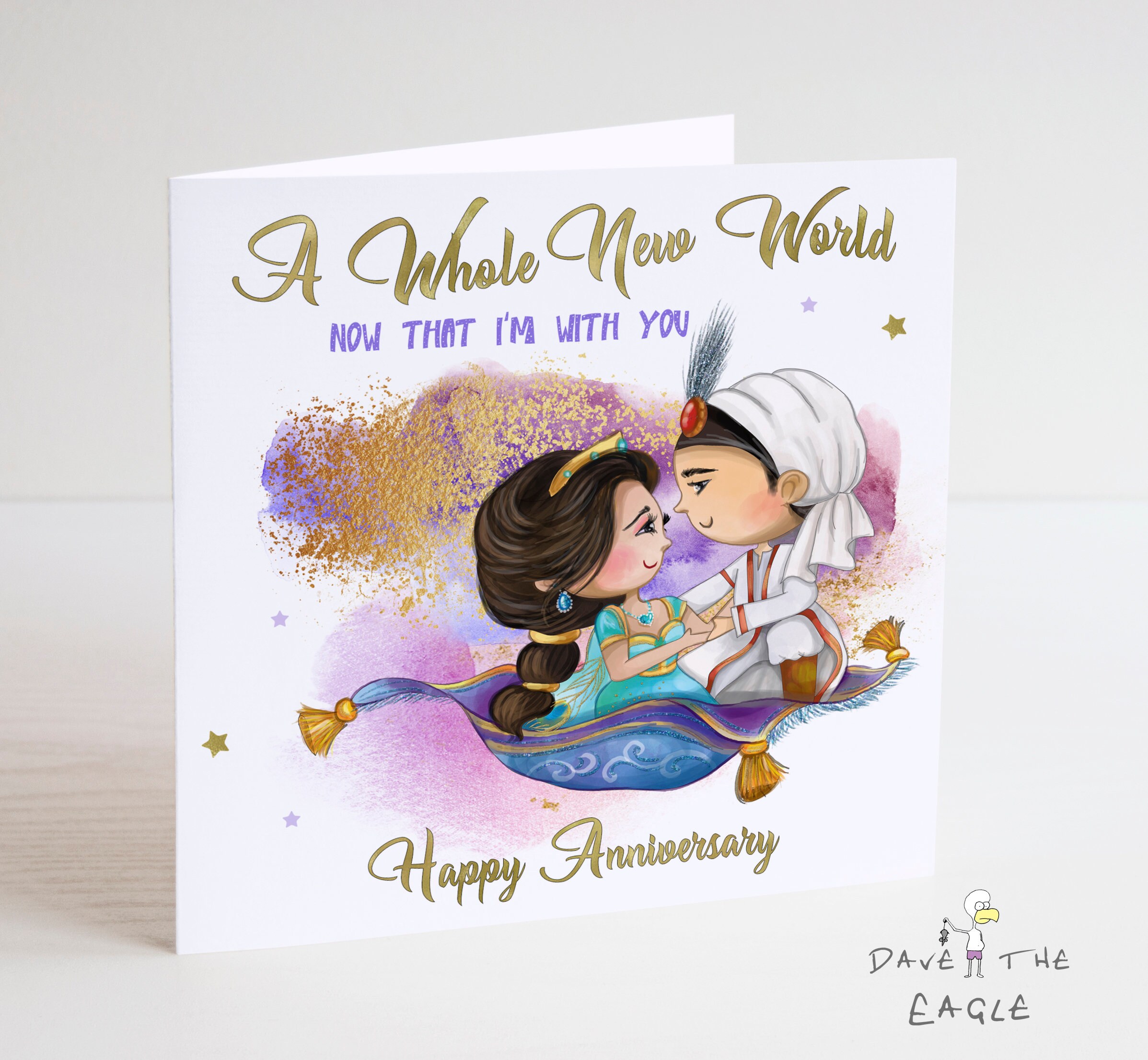 Aladdin Anniversary Card A Whole New World | Etsy