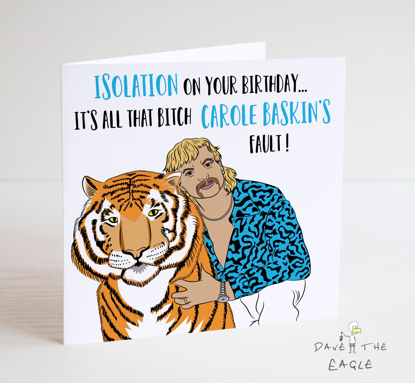 TIGER KING joe Exotic Birthday Card Carole Baskin - Etsy UK