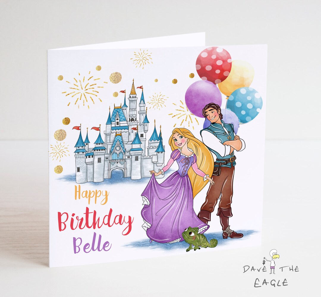 Tangled Birthday Card - Personalised - Son Grandson Daughter ...