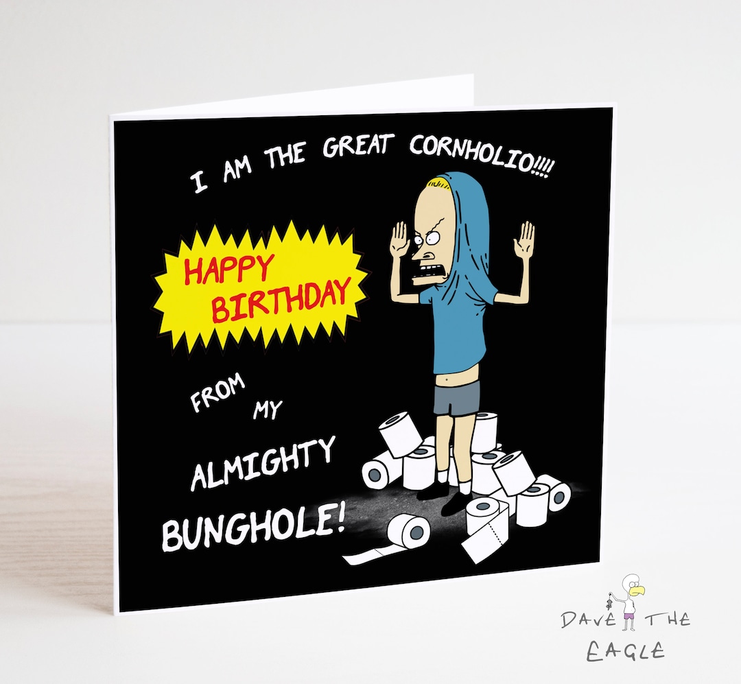 Beavis and Butthead Birthday Card - the Great Cornholio - Etsy