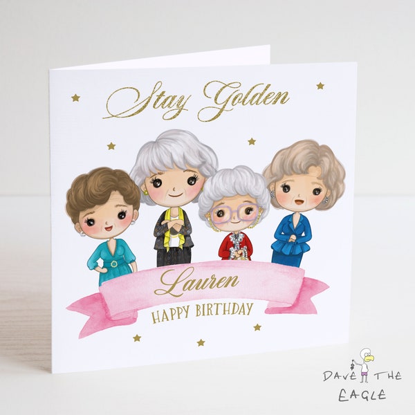 Golden Birthday Card - Etsy