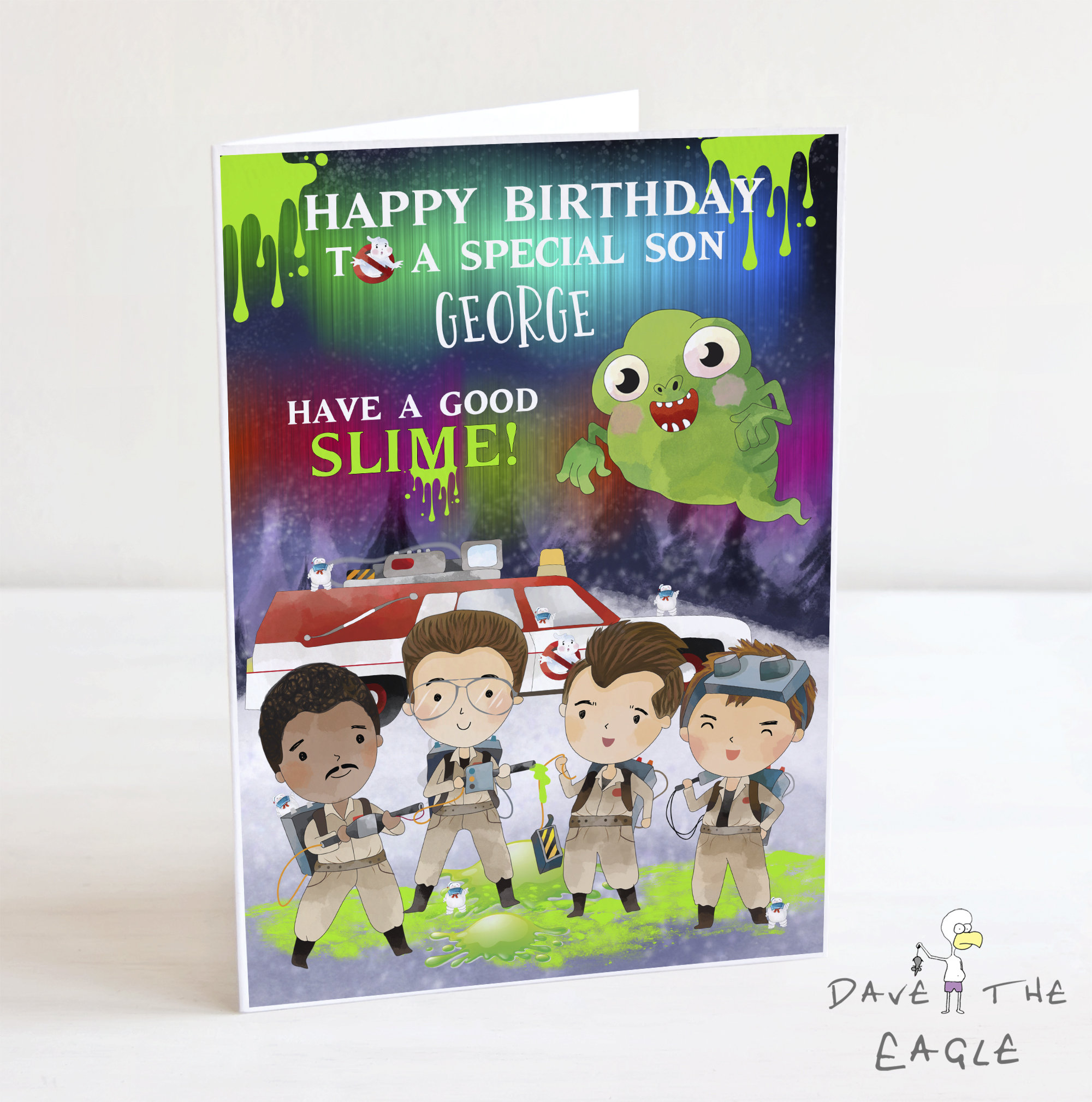 GHOSTBUSTERS Birthday Card A5 Personalised | Etsy
