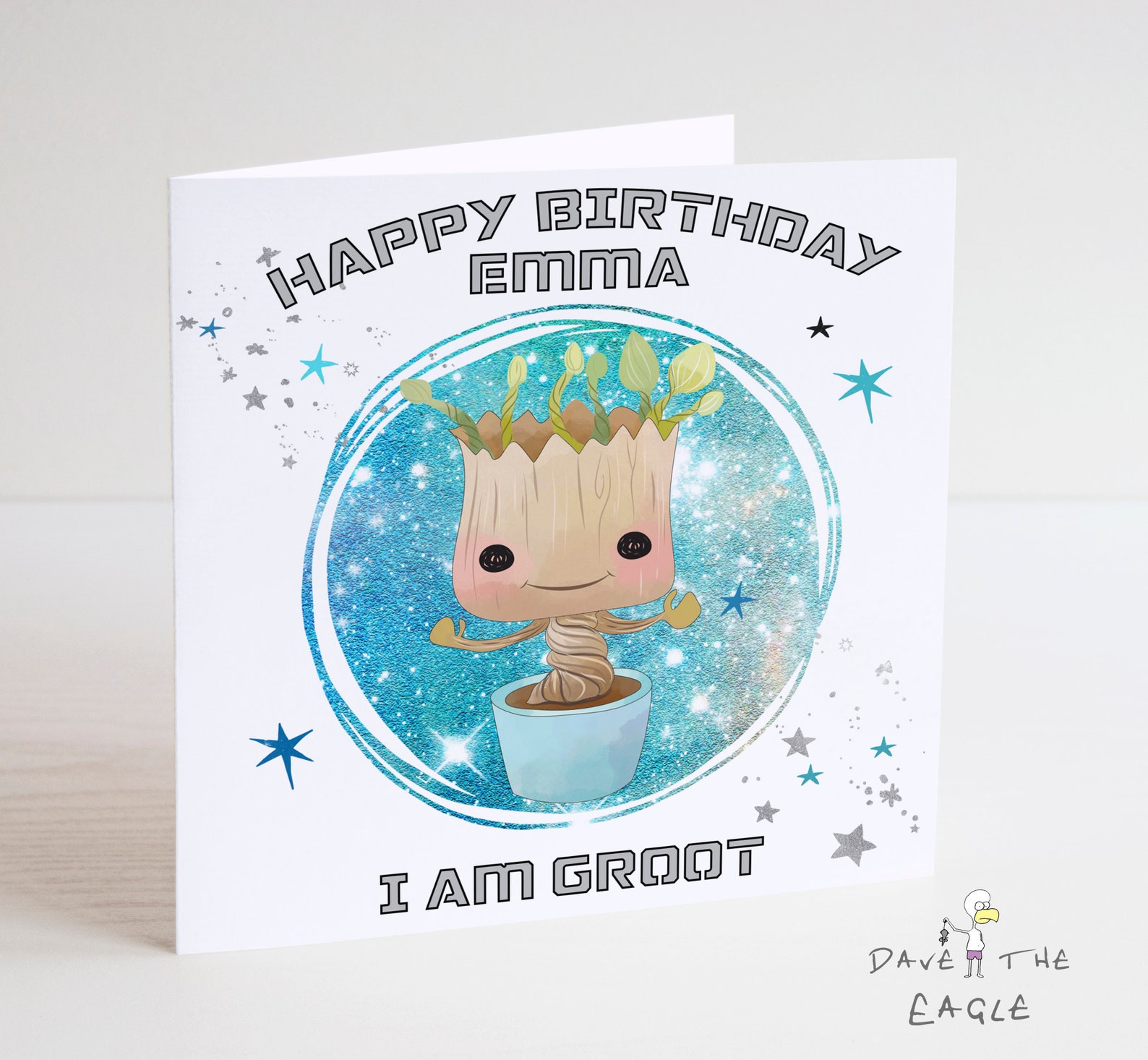 Groot Personalised Birthday Card Etsy
