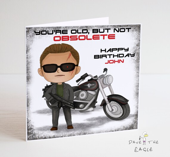 The Terminator Personalised Birthday Card Rude Cheeky Arnold - Etsy