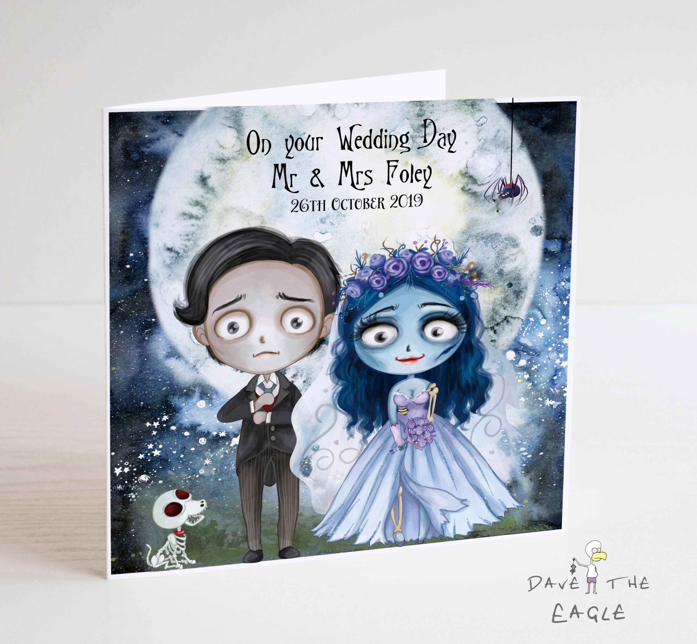 CORPSE BRIDE Wedding Card Personalised Tim Burton | Etsy UK