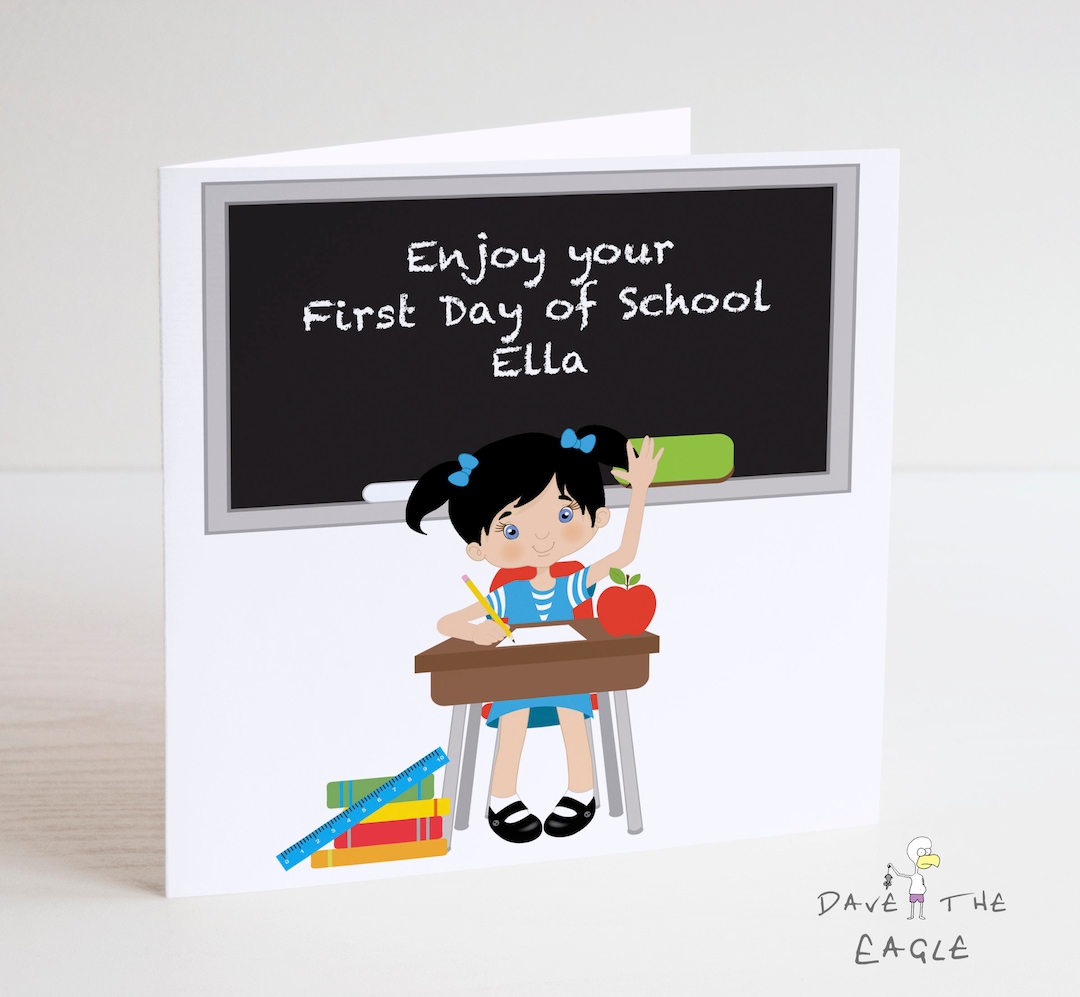First Day at School Card - Boys and Girls - Personalised - Etsy