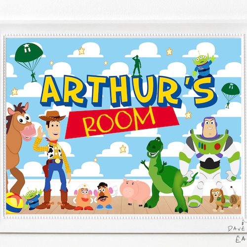 DISNEY'S TOY STORY Personalized Wall Clock Nursery Clock | Etsy