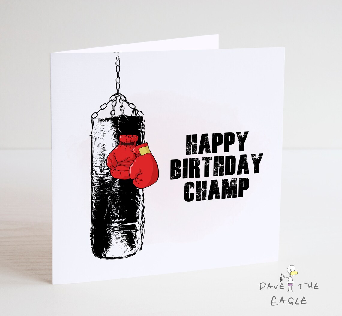 Boxing Personalised Birthday Card | Etsy