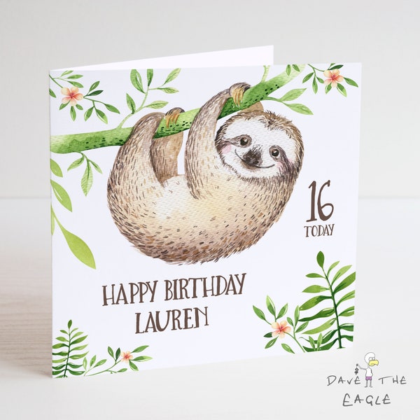 Sloth Card - Etsy