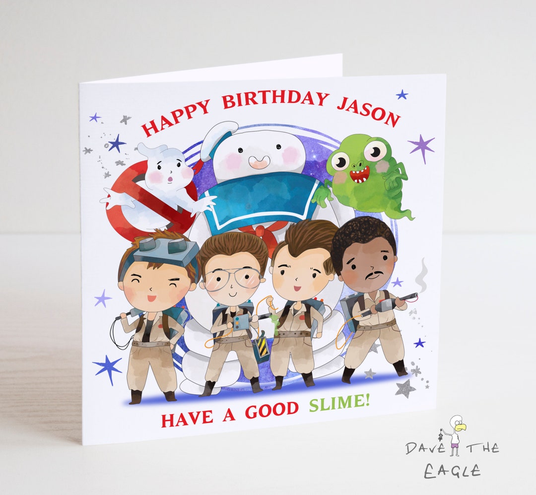 GHOSTBUSTERS Personalised Birthday Card - Etsy