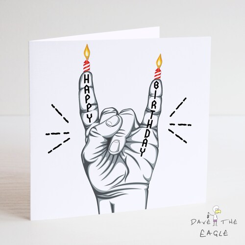 Heavy Metal Happy Birthday Card Death Metal Gift Pack of 4 - Etsy