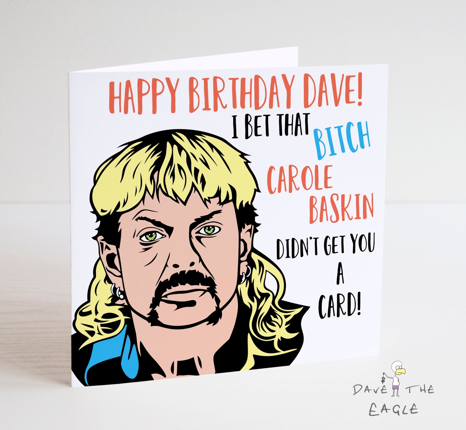 TIGER KING joe Exotic Birthday Card Carole Baskin | Etsy