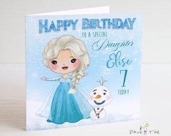 Elsa Birthday Card | Etsy
