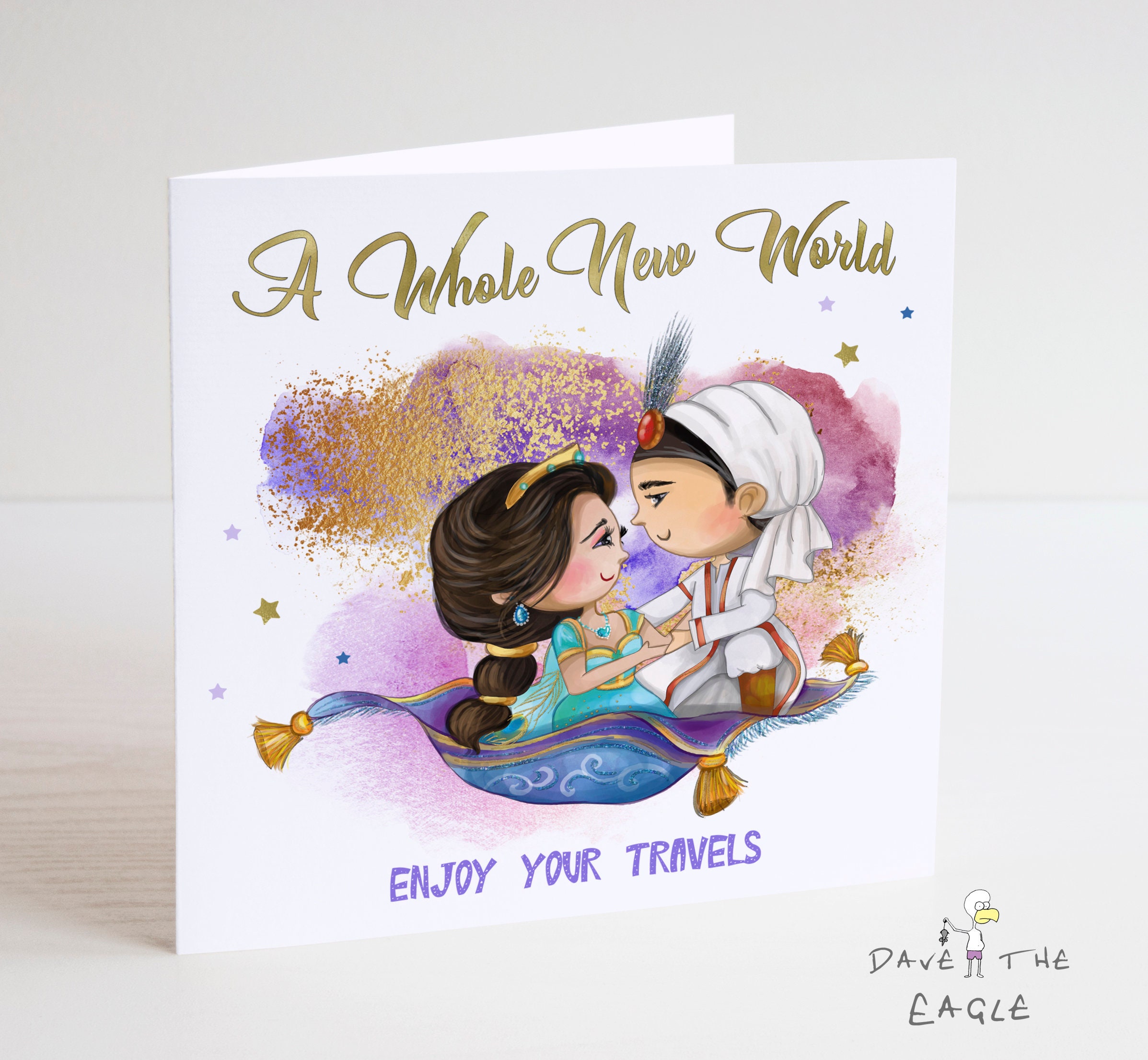 Aladdin Travelling Card A Whole New World Leaving - Etsy UK