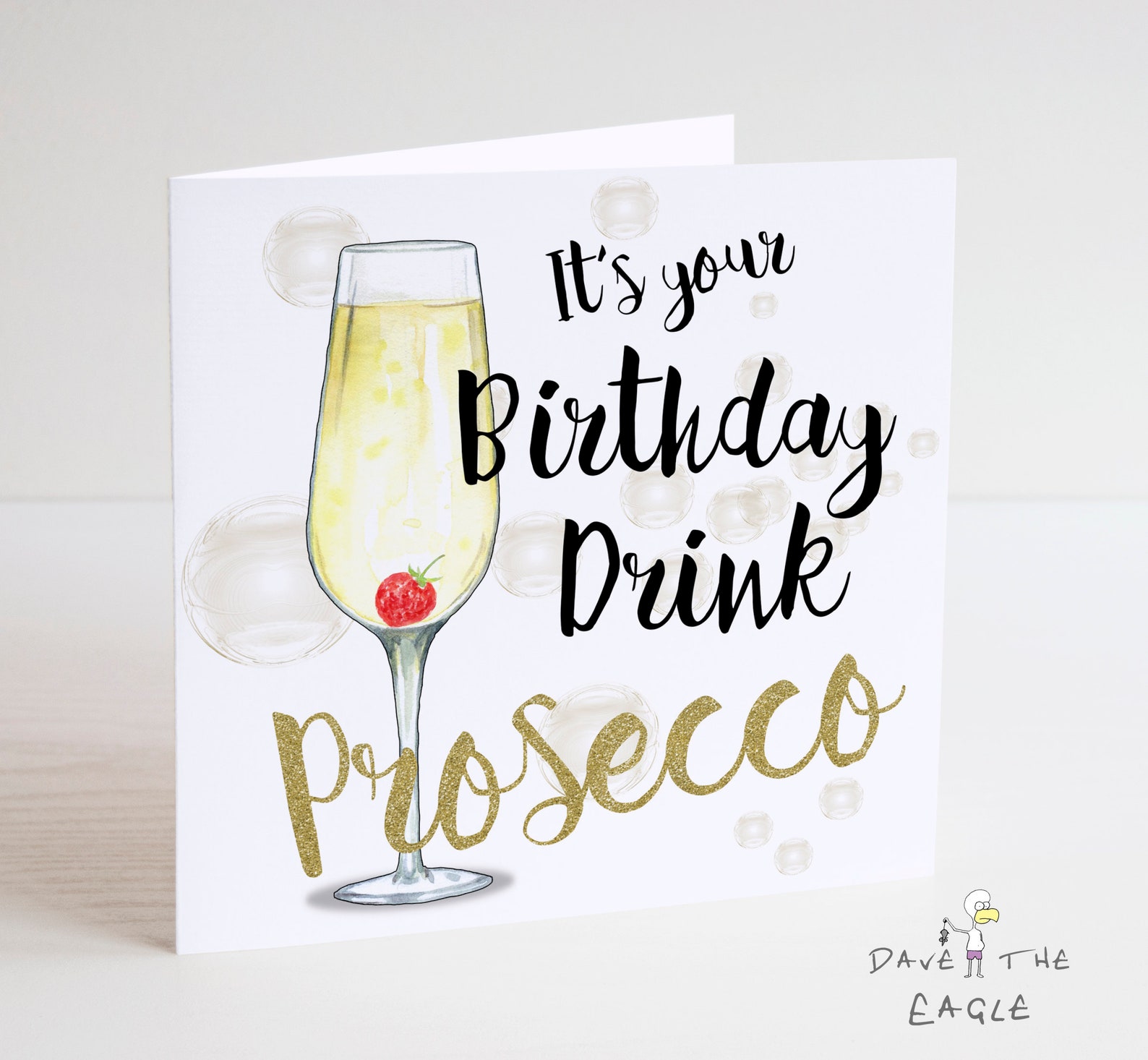 Prosecco Birthday Card It's your Birthday drink Prosecco | Etsy