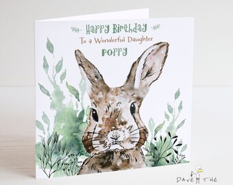 Rabbit Card | Etsy