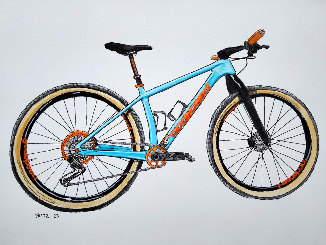 Custom Bike Drawing - Etsy