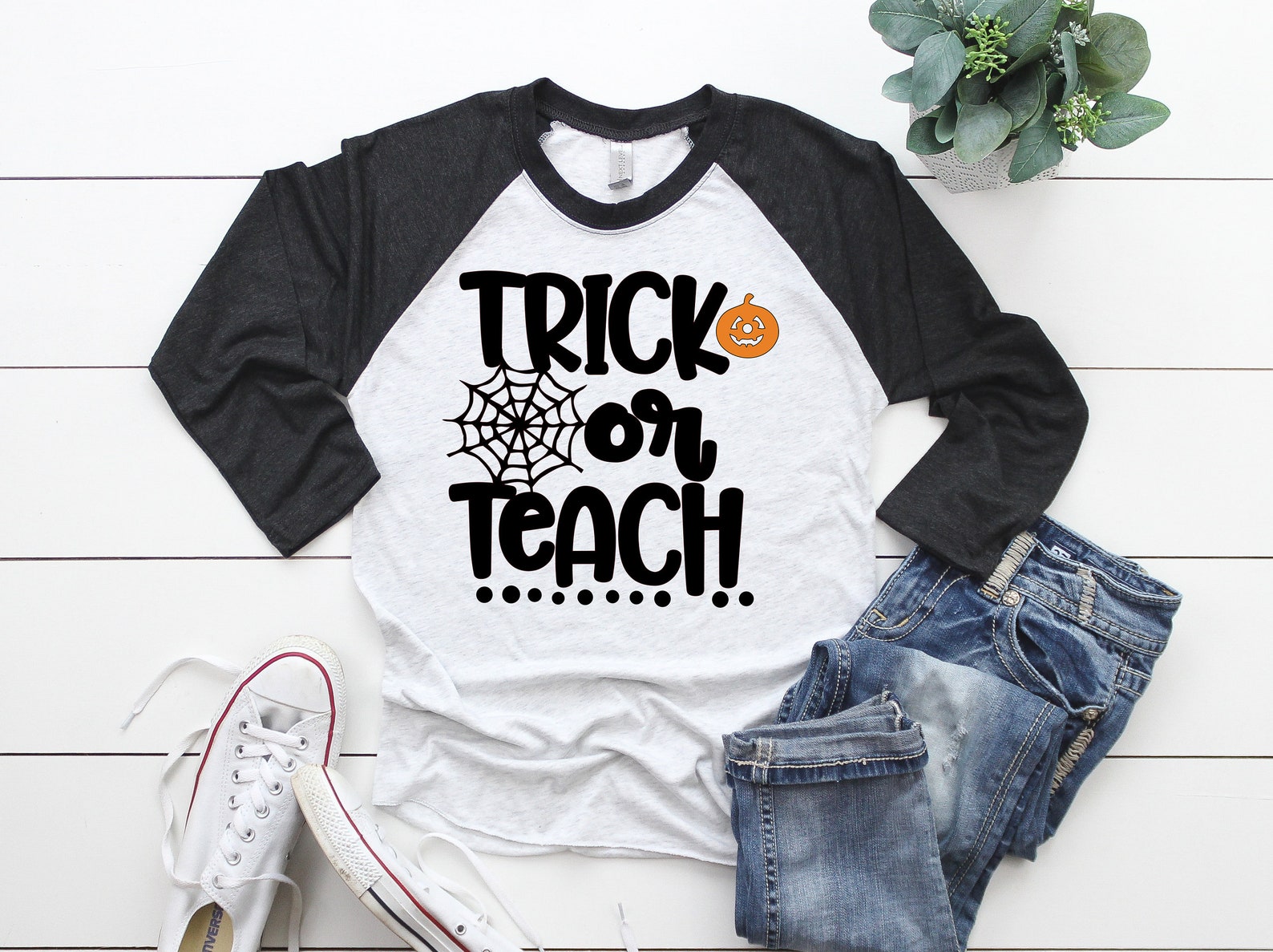 Trick or Teach Shirtteacher Halloween Shirthalloween - Etsy