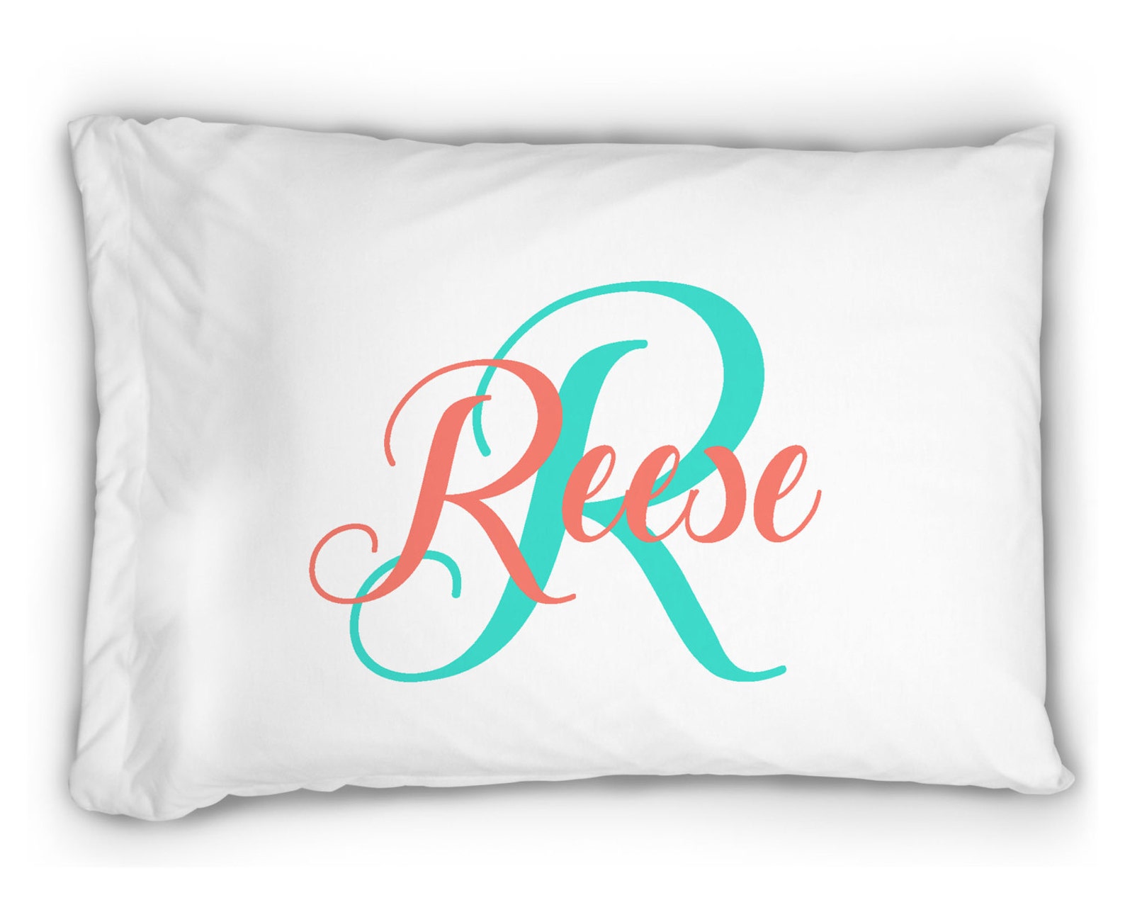 Monogram Pillowcase Personalized Pillowcase Standard | Etsy