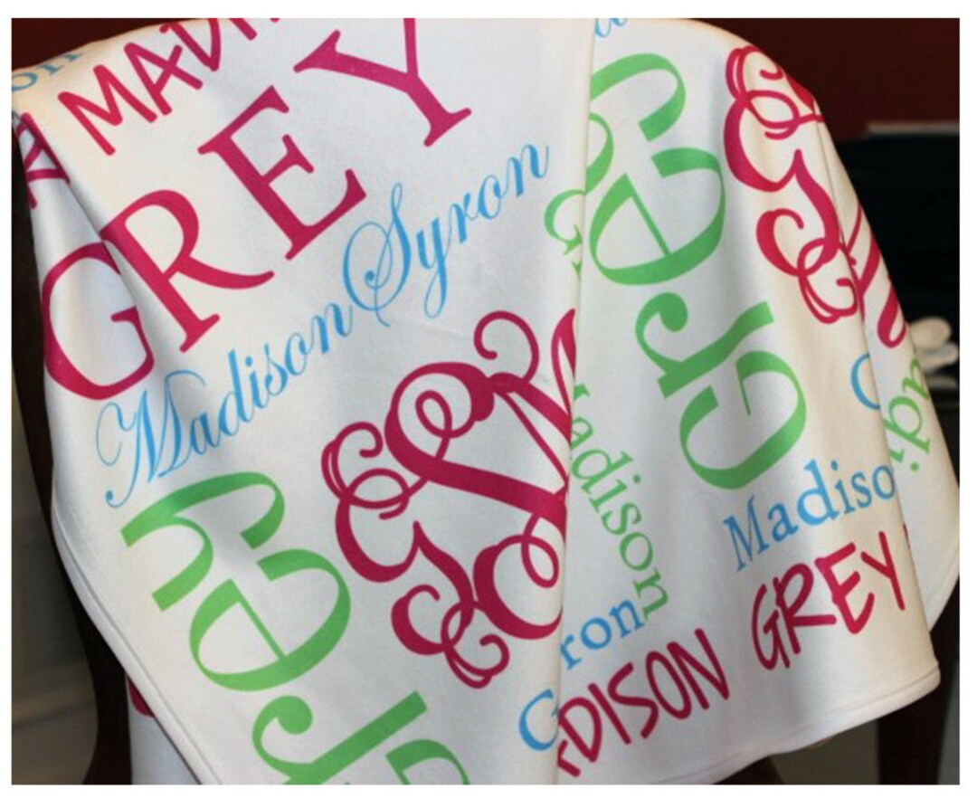 Personalized Baby Blanket Monogram Blanket Photo Prop Name Blanket ...