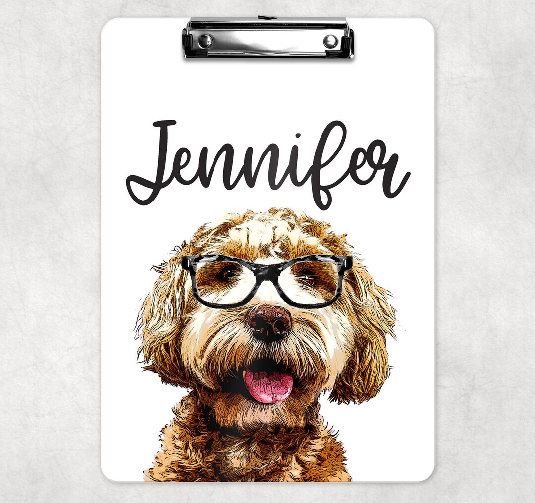 Personalized Clipboard ~goldendoodle Clipboard ~ 2-sided Clipboard ...