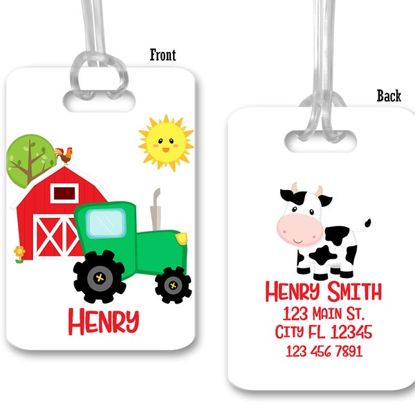 Monogram Luggage Tag - Etsy