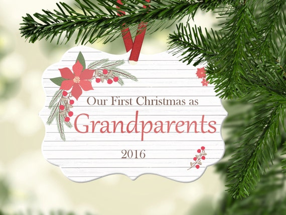 Personalized Our First Christmas as Grandparents Ornament grandma and Grandpa Ornament Christmas Ornament Etsy UK