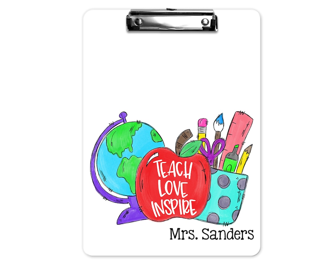 Personalized Teacher Clipboard~school Clipboard~2-sided Clipboard ...