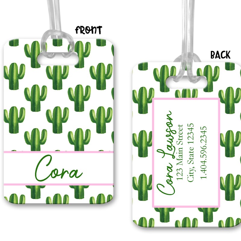 Cactus Luggage Tag - Etsy