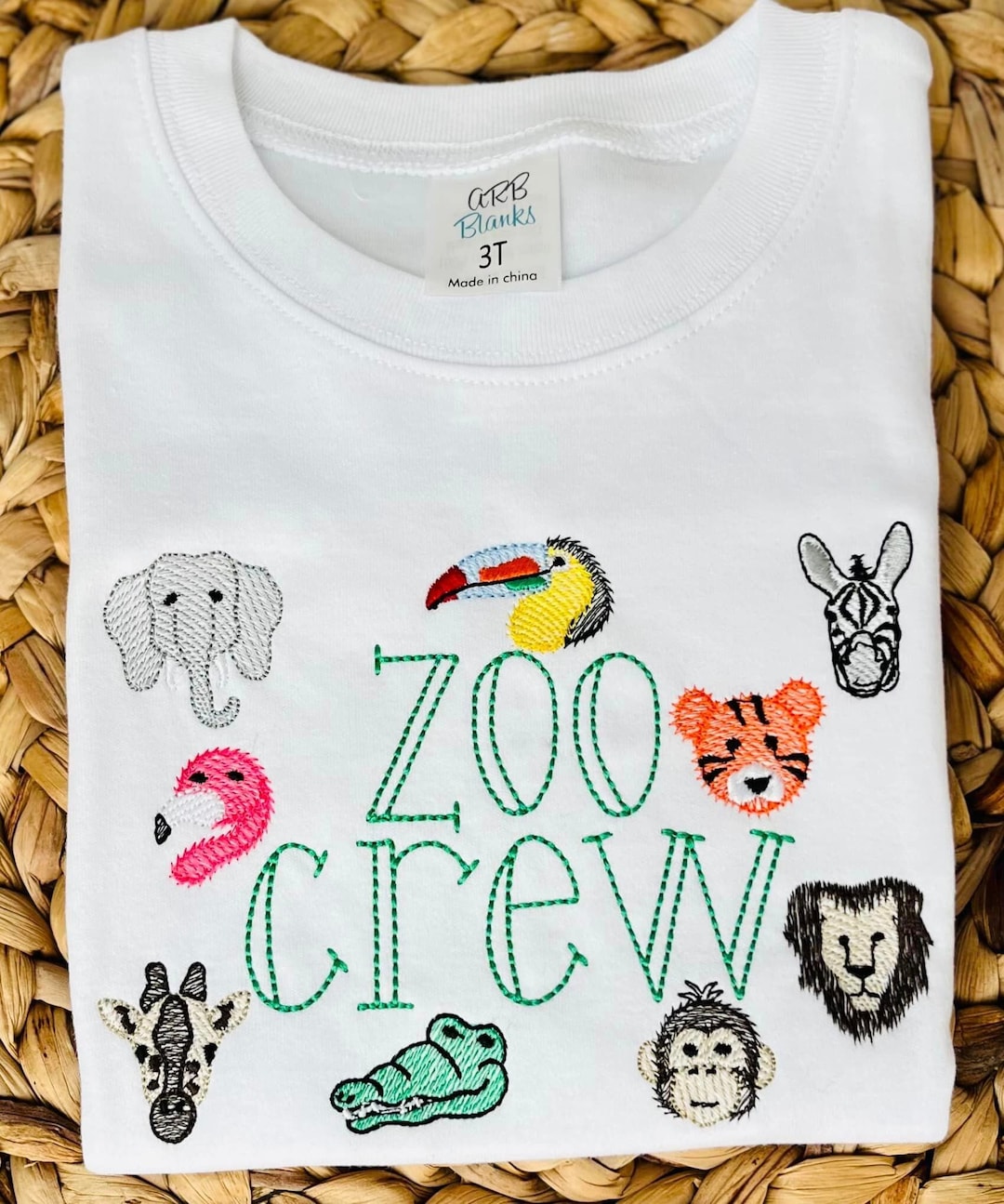 Zoo Crew Shirt~zoo Shirt~monkey~flamingo~lion~tiger~giraffe~alligator ...