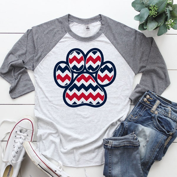 Chevron Paw Print - Etsy
