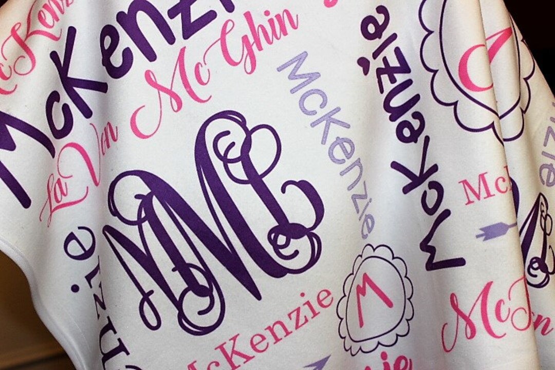 Personalized Baby Blanket Monogram Blanket Photo Prop - Etsy