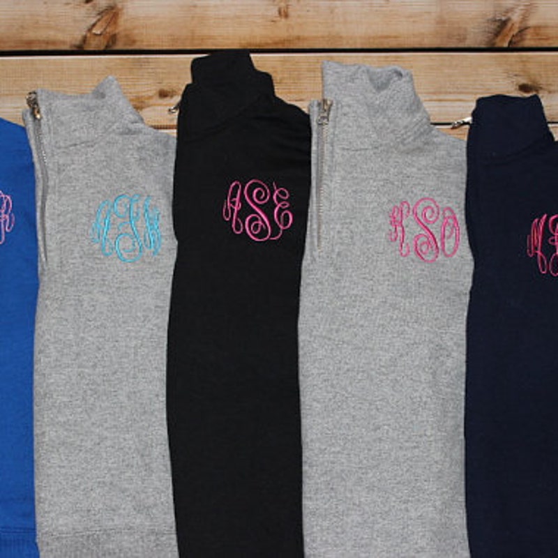 Monogrammed Quarter Zip - Etsy