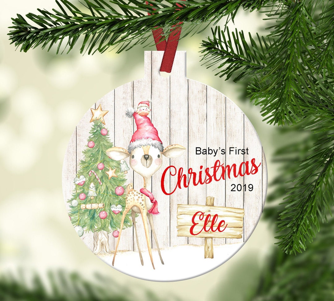 Personalized First Christmas Ornamentbaby's First Christmasmy First ...
