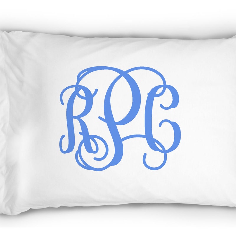 Monogram Pillowcases - Etsy