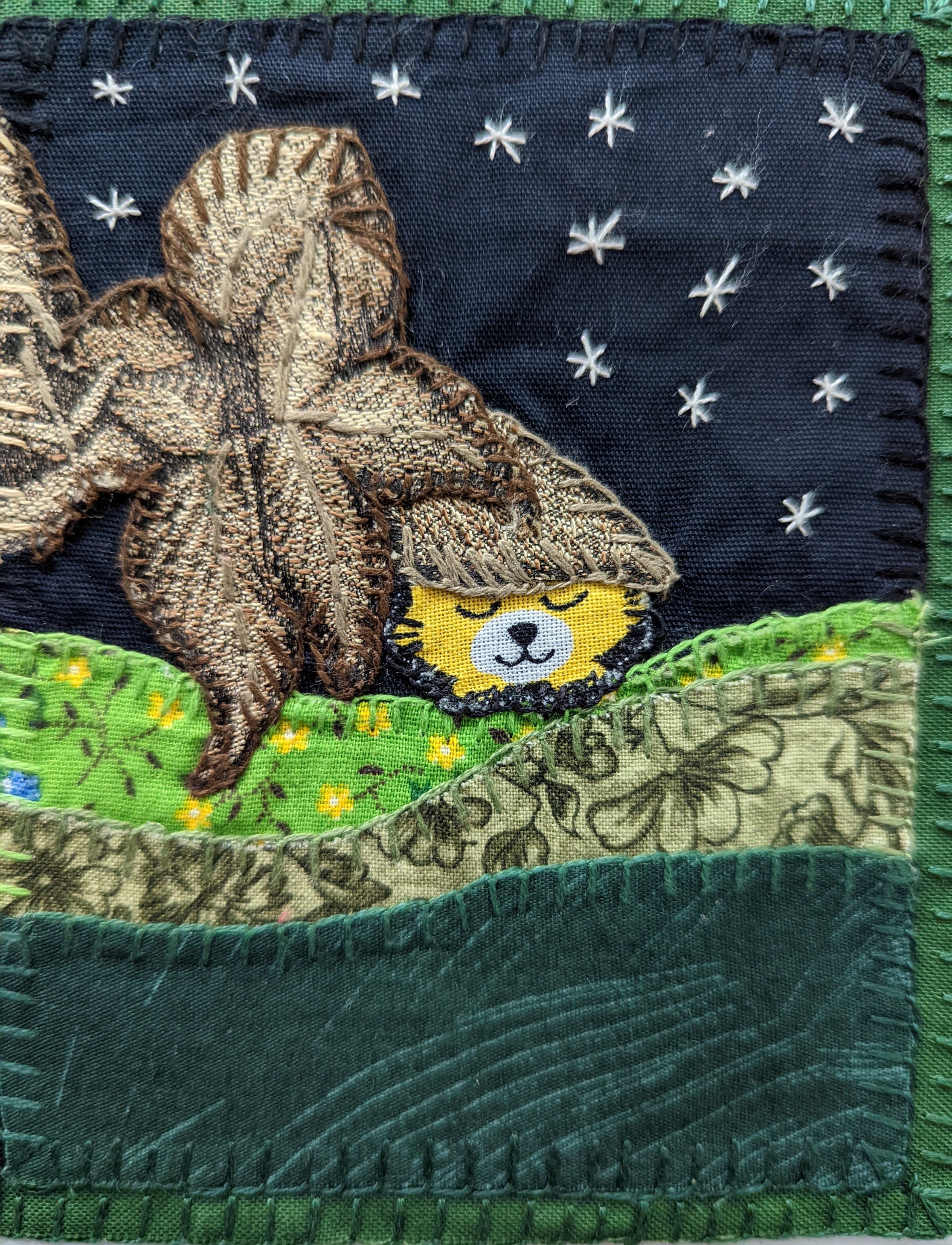 Hand Embroidered Fabric Boro Art Patch Mounted to Blank Card - Etsy