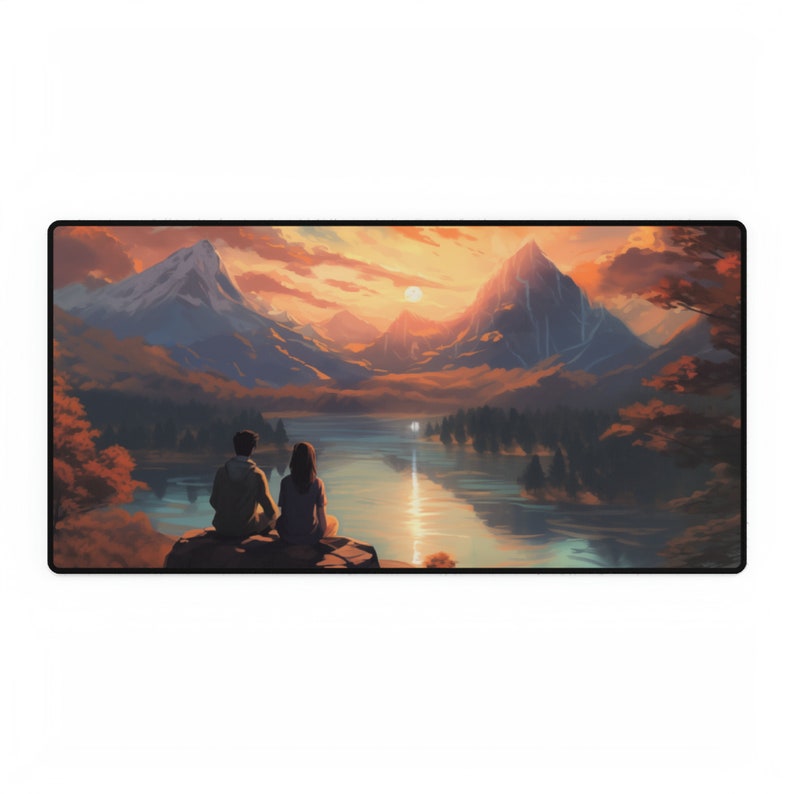 Beautiful Desk Mat Aesthetic, Anime Art Deskmat, Landscape Desk Mat ...