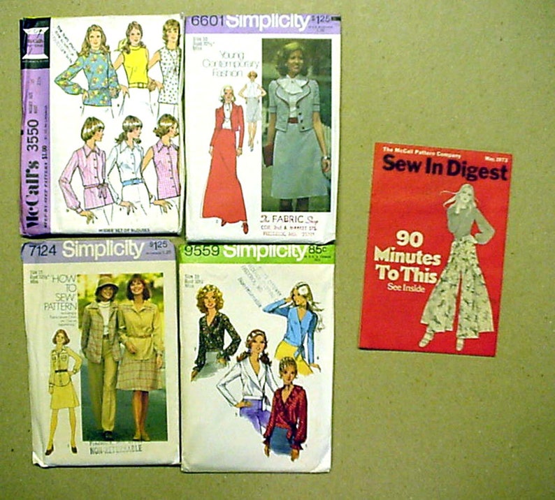 1970's Vintage Women's Garment Patterns size 10 - Etsy