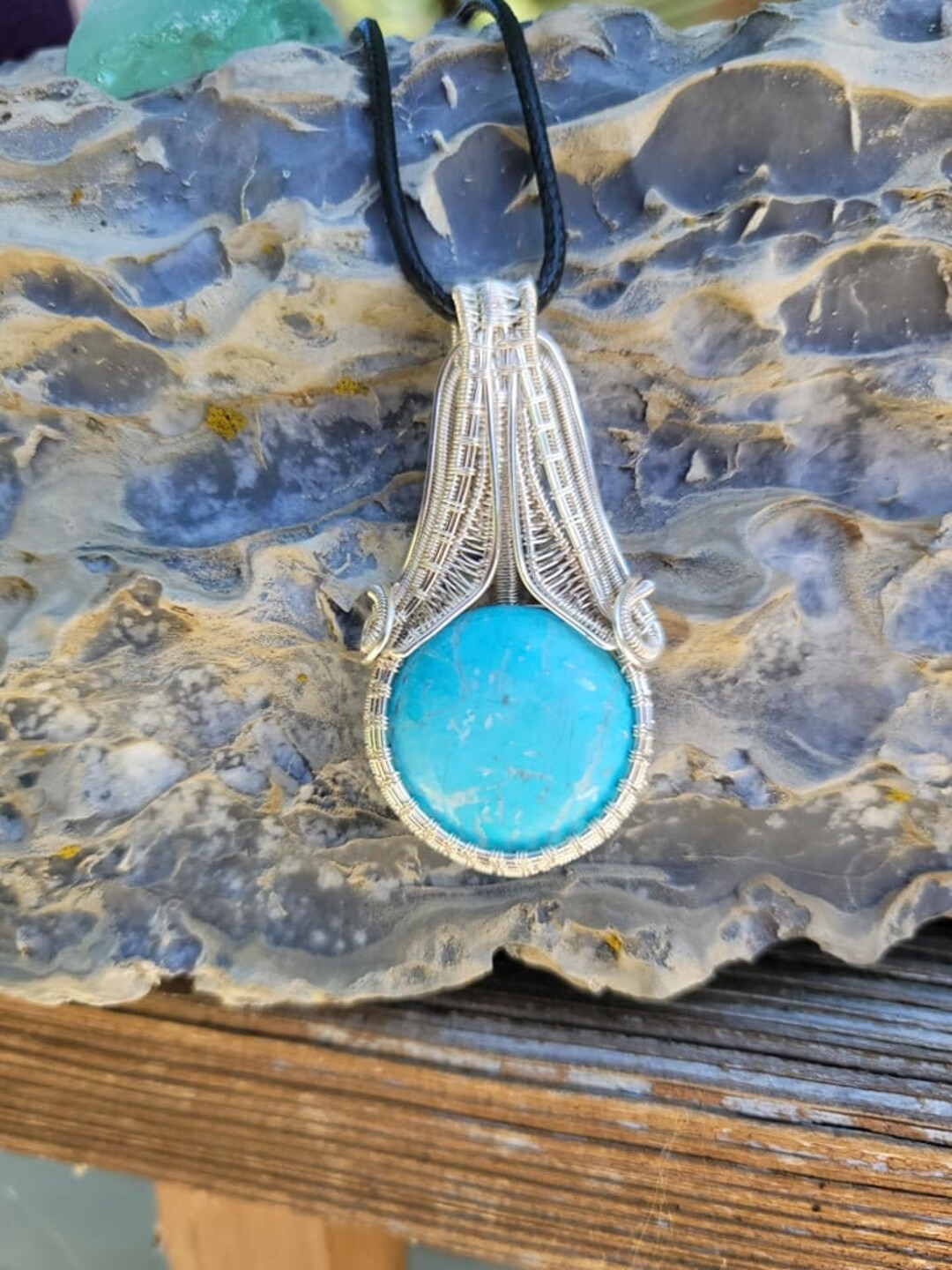 Wire Wrapped Turquoise Wire Wrapped Jewelry Handmade Jewelry - Etsy