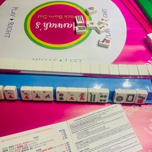 Customizable Personalized Mahjong Instructional Playing Mat Tropical ...