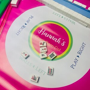 Customizable Personalized Mahjong Instructional Playing Mat Tropical ...