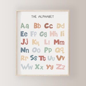 Rainbow Alphabet Poster, Back to School, Handwriting Chart Print ...