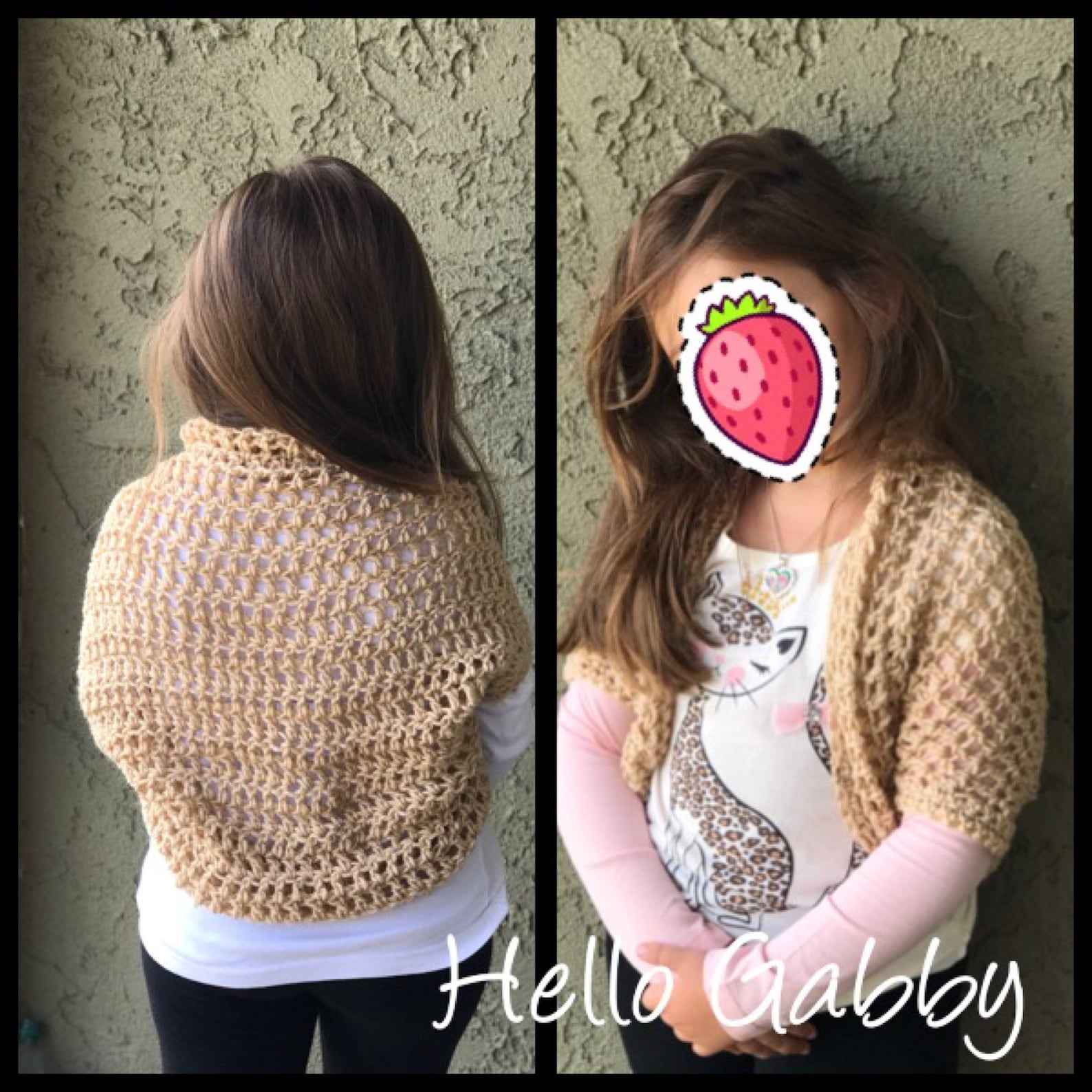 Child Shrug CROCHET PATTERN Size 7/8 Crochet Shawl Scarf Cardigan ...