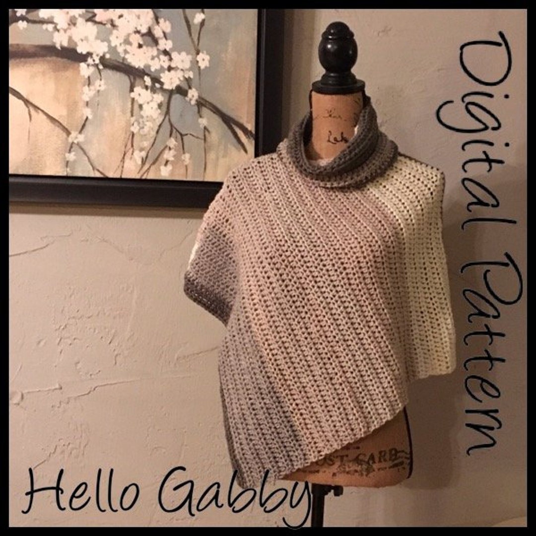 PATTERN PDF Fall Poncho Sm - Med, Large - Xl, 2xl - 3xl, 4X - 5X ...